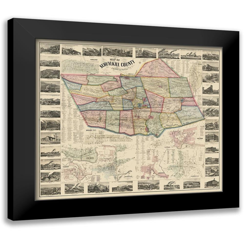 Scott 17x15 Black Modern Framed Museum Art Print Titled - Schuylkill ...