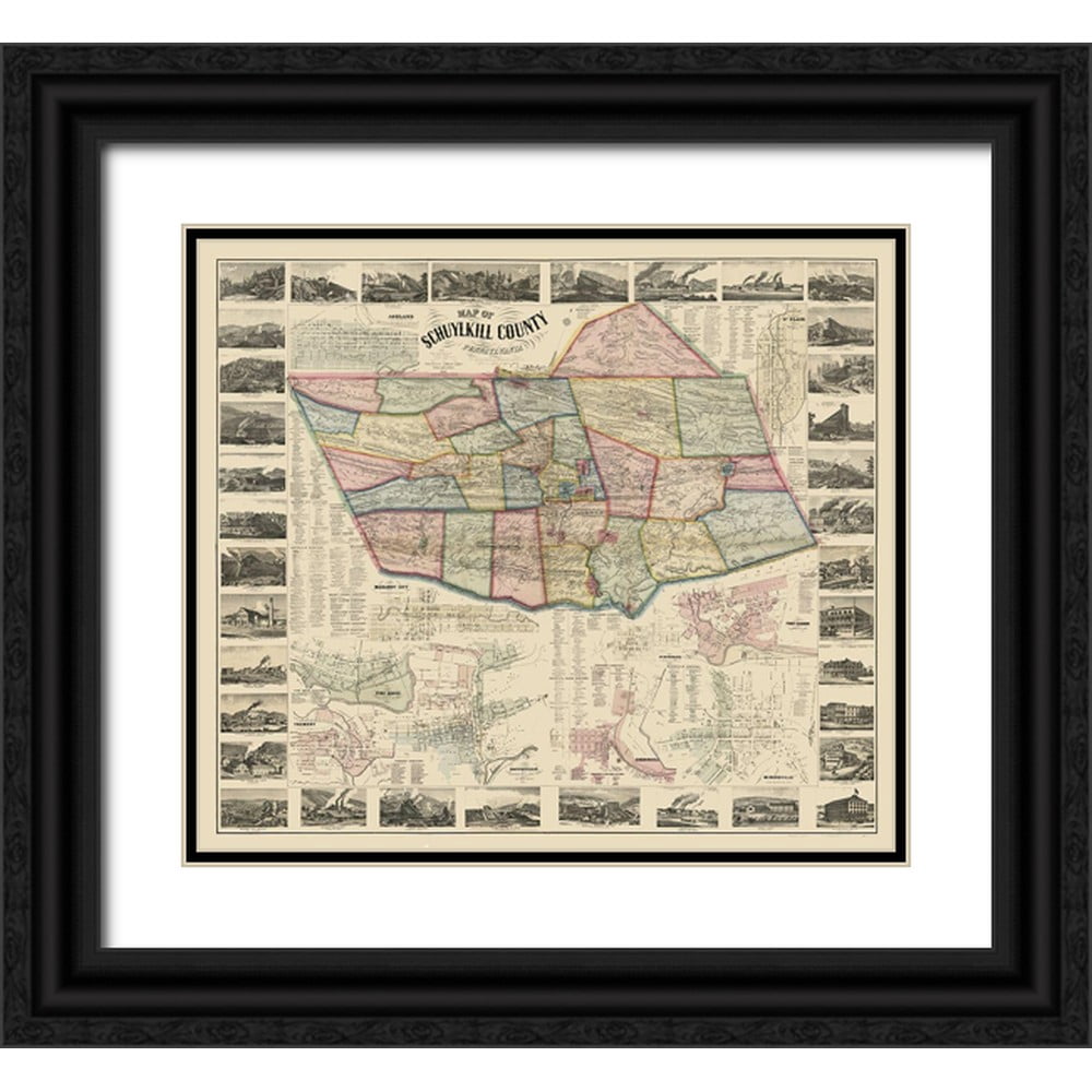 Scott 22x20 Black Ornate Wood Framed with Double Matting Museum Art ...