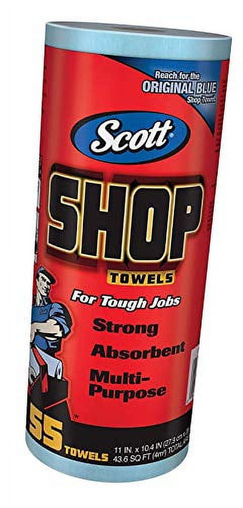 Scott 75130 Shop Towels, Blue, 55 Count - Walmart.com