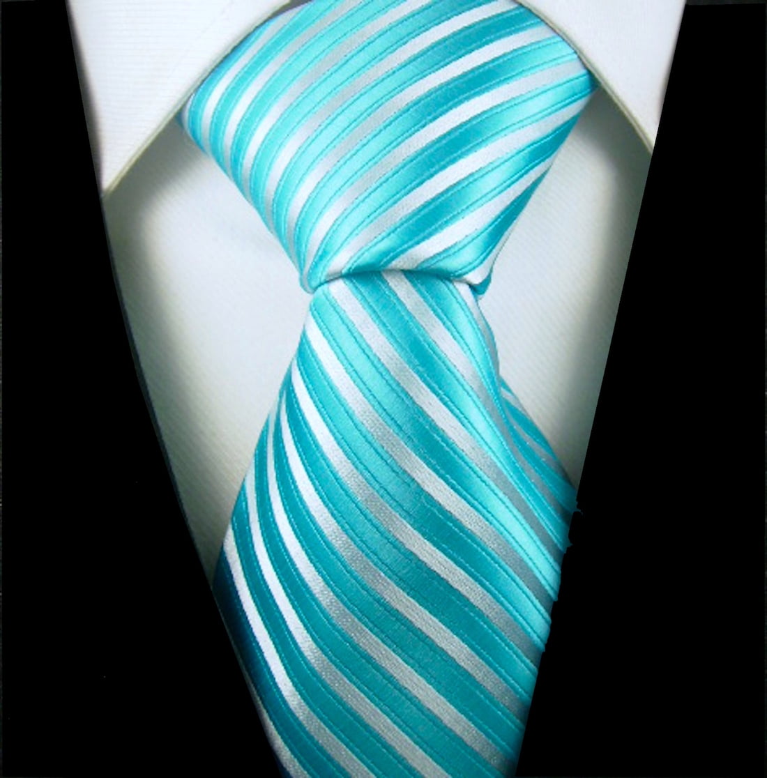 Scott Allan Collection Turquoise Tie | Standard Size 3.3" Adult Necktie ...