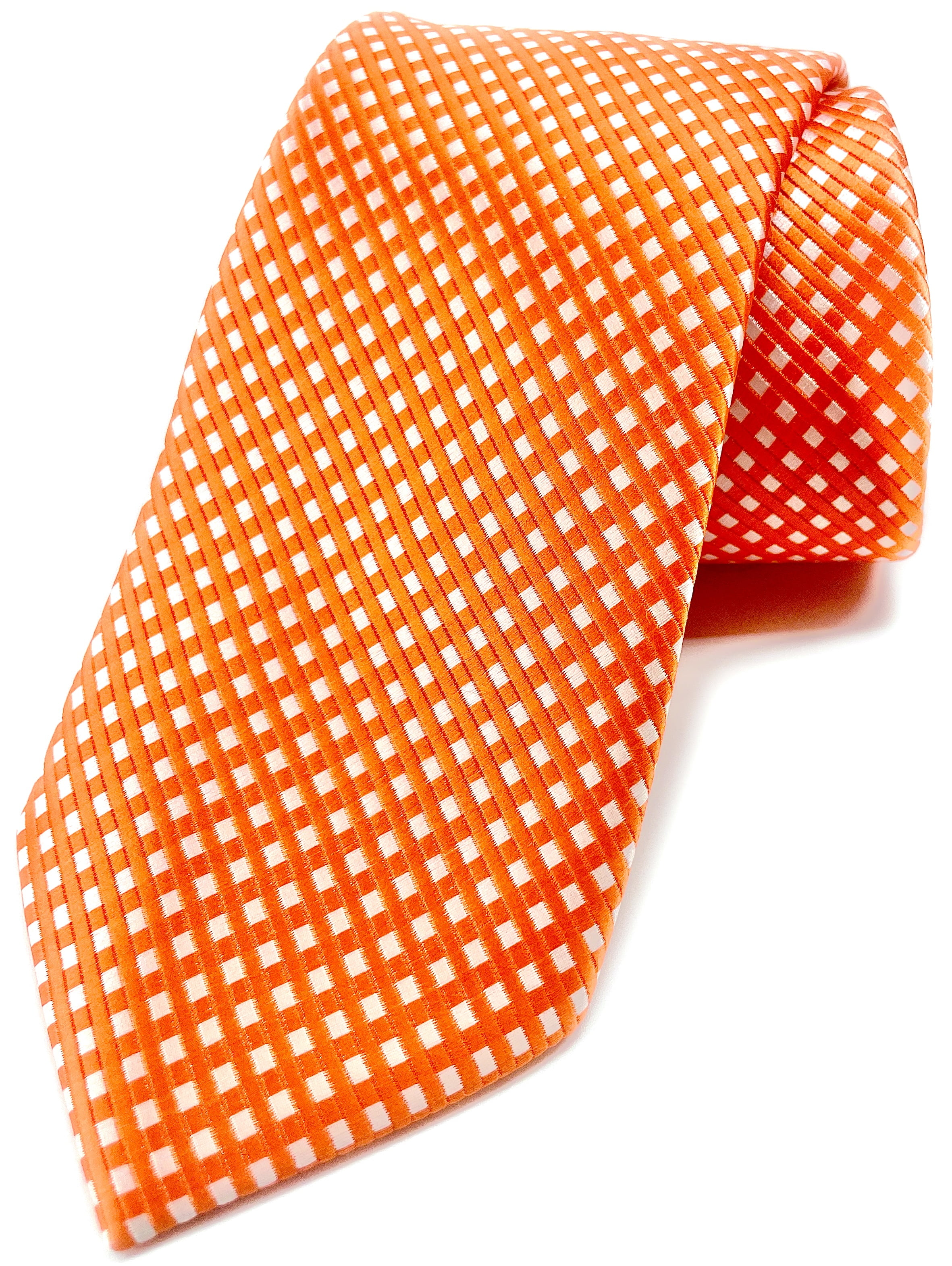 Scott Allan Elegant Necktie | Orange & White Diamond Men's Tie ...