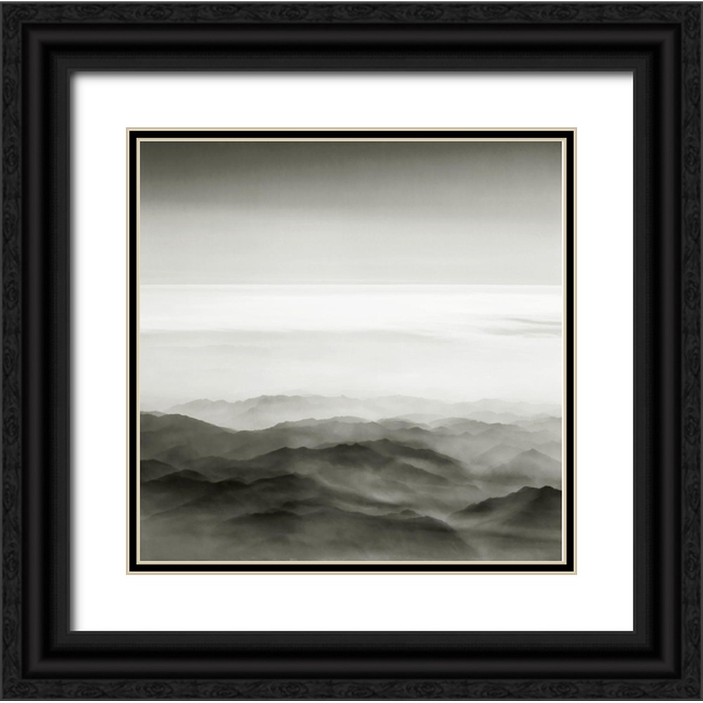 Scott, Avery 26x26 Black Ornate Wood Framed with Double Matting Museum ...
