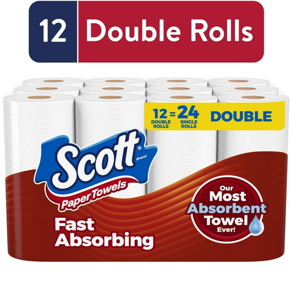 Scott Choose-a-Sheet Paper Towels, 12 Double Rolls