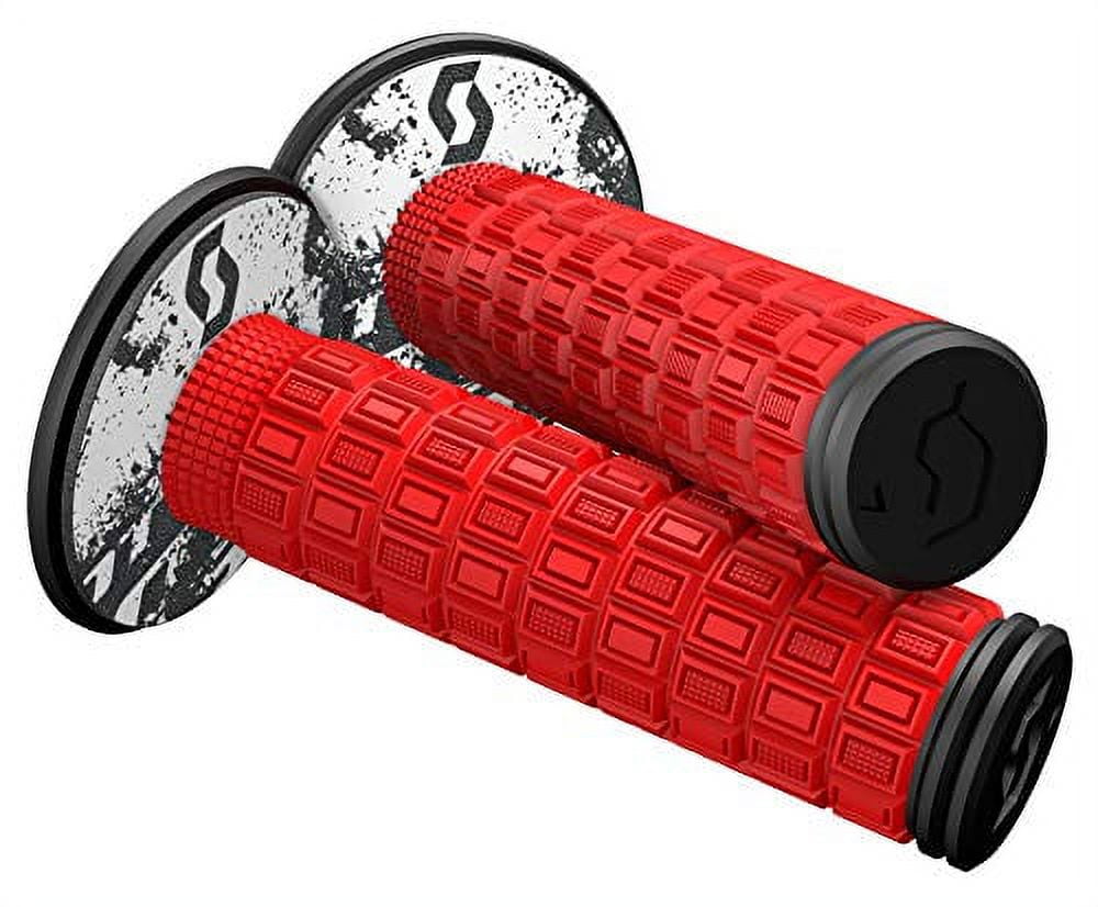 Scott Double Density Mellow MX Red/Black Twist Throttle Grips (269305 ...