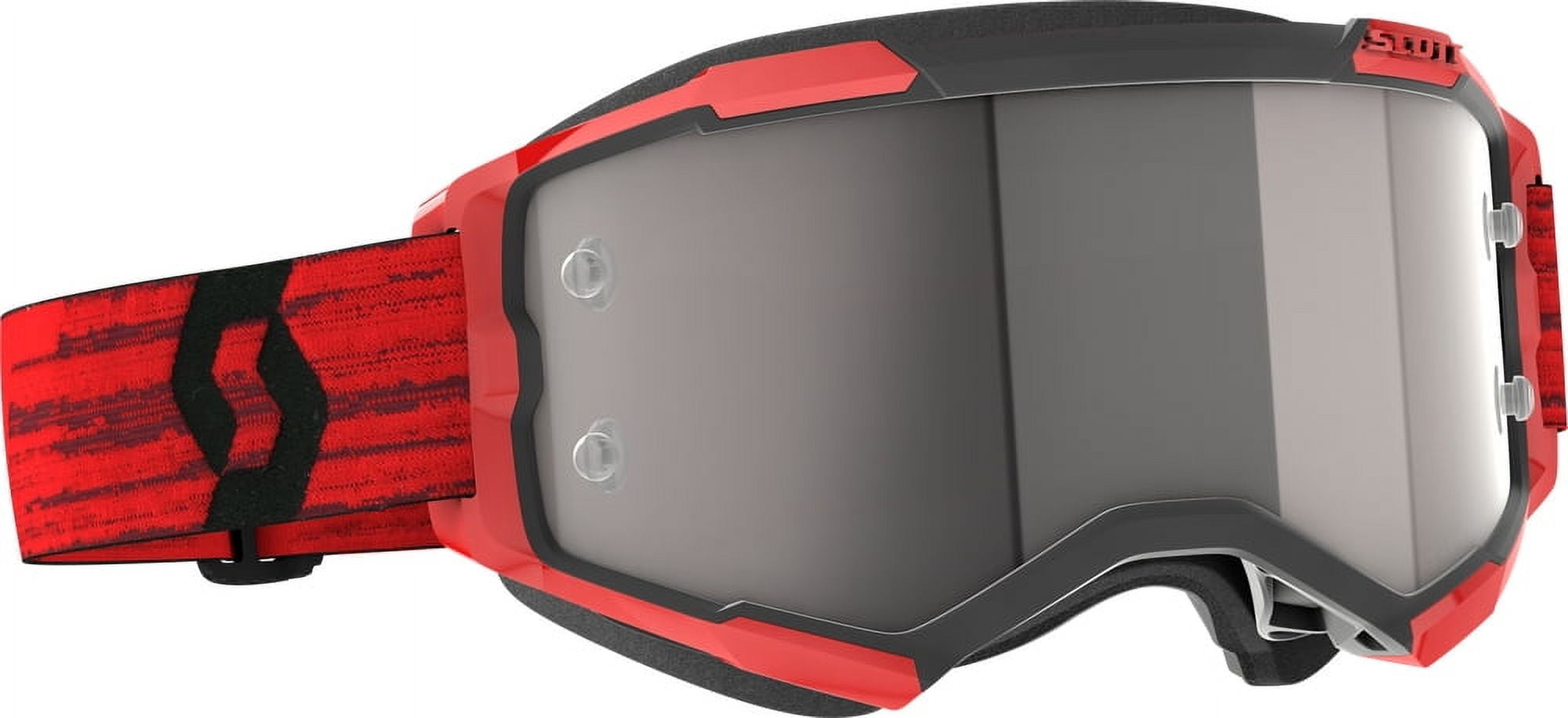 Scott Fury Goggles (One Size Fits Most, Dark Red / Silver Chrome Works ...