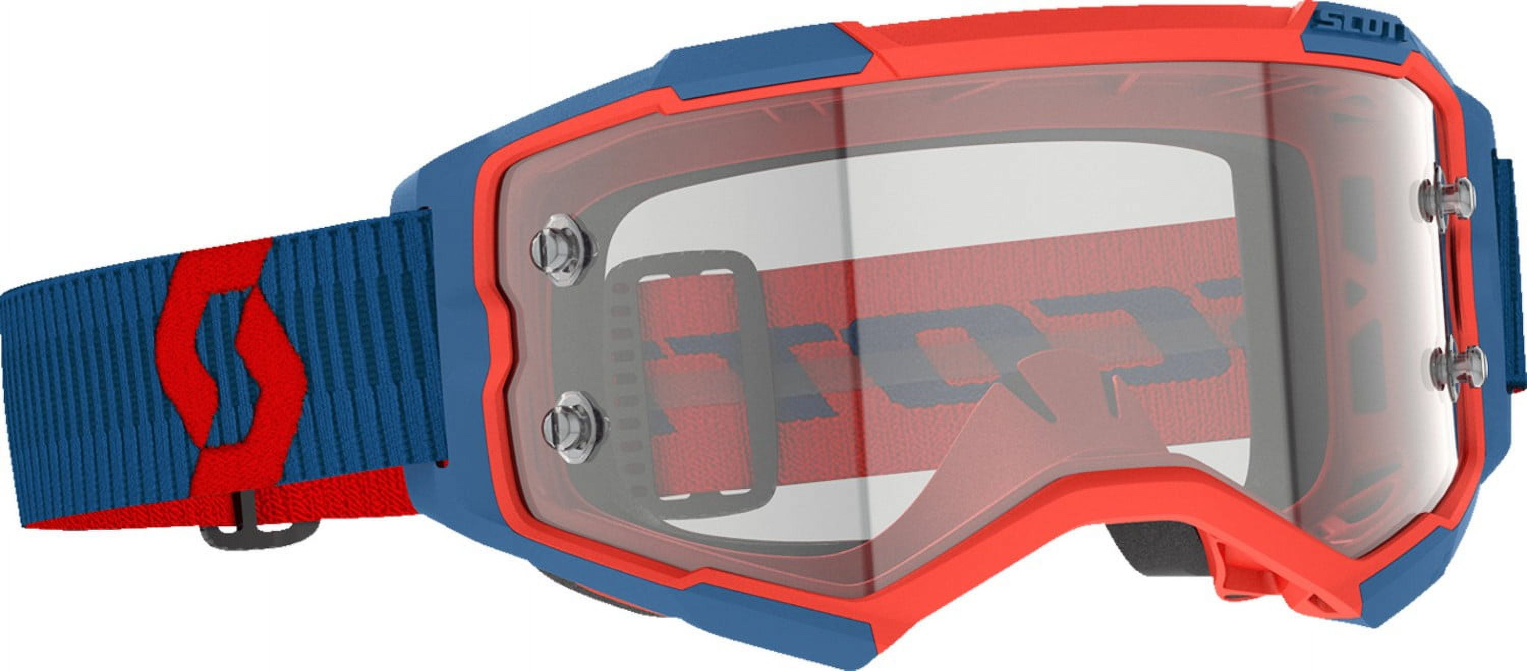 Scott Fury MX Offroad Goggles Dark Blue/Orange w/Clear Lens - Walmart.com
