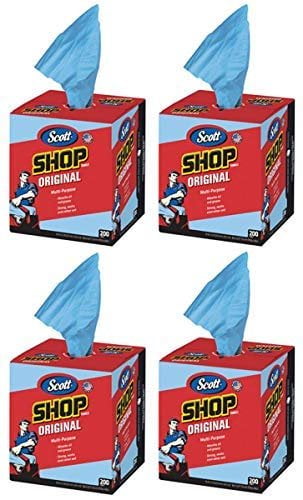 Scott Kimberly-Clark 75190 Shop Towels, 10" x 12", Blue 1 Box of 200 1 ...