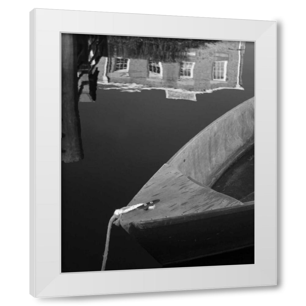 Scott Larson 4x24 White Modern Wood Framed Wall Art Titled - Boat Bow I ...
