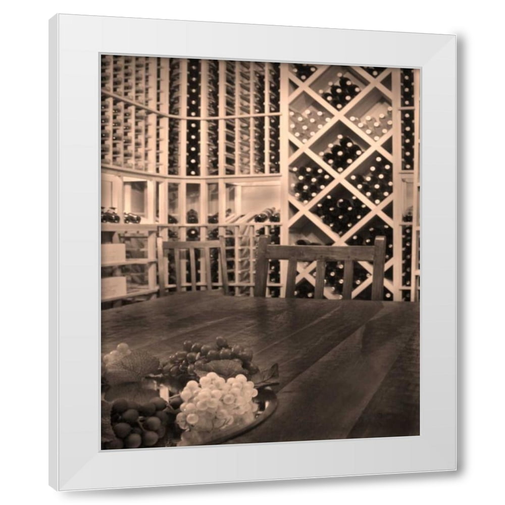 Scott Larson 4x24 White Modern Wood Framed Wall Art Titled - Tasting ...
