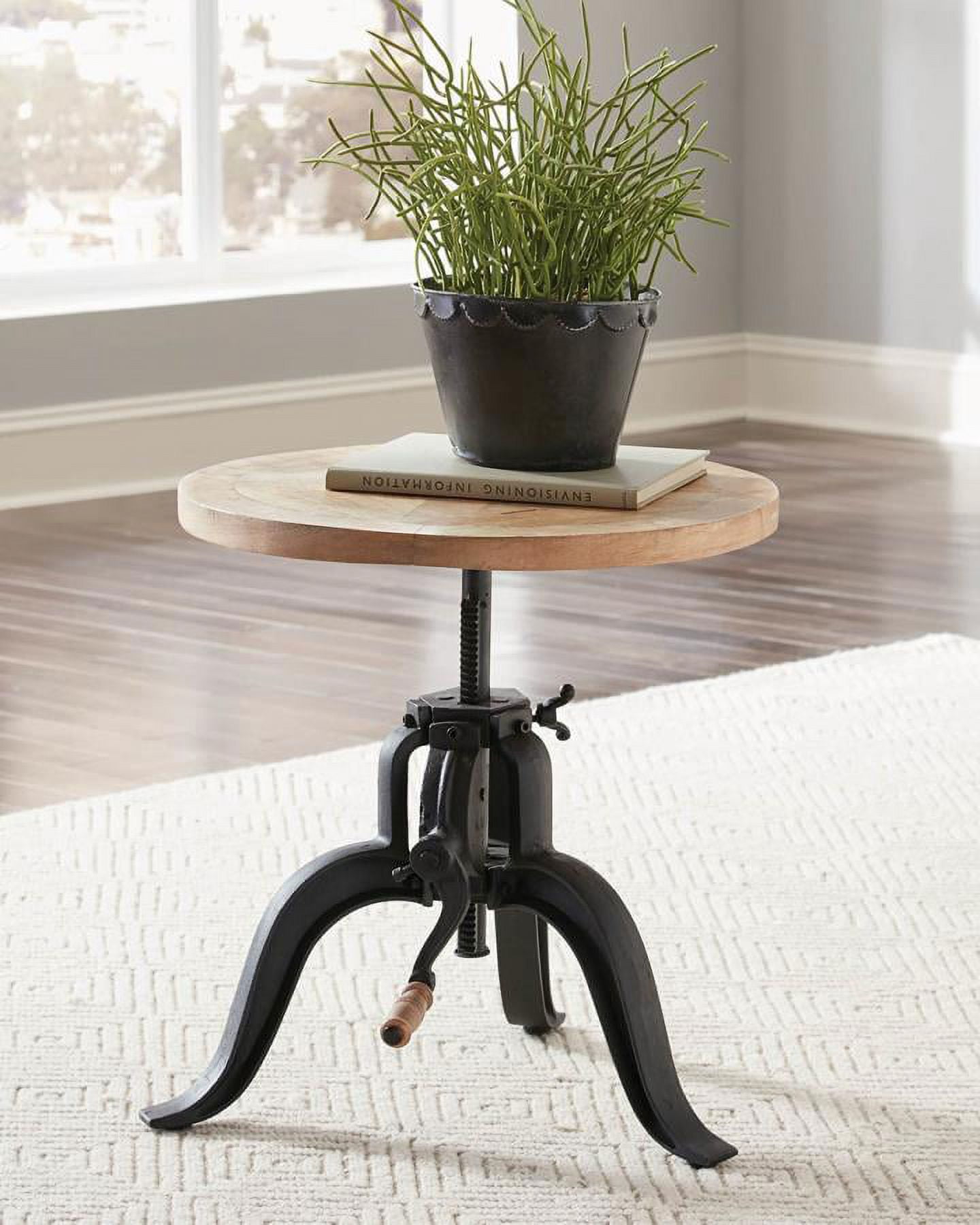 Scott Living Natural Black Finish End Table - Walmart.com