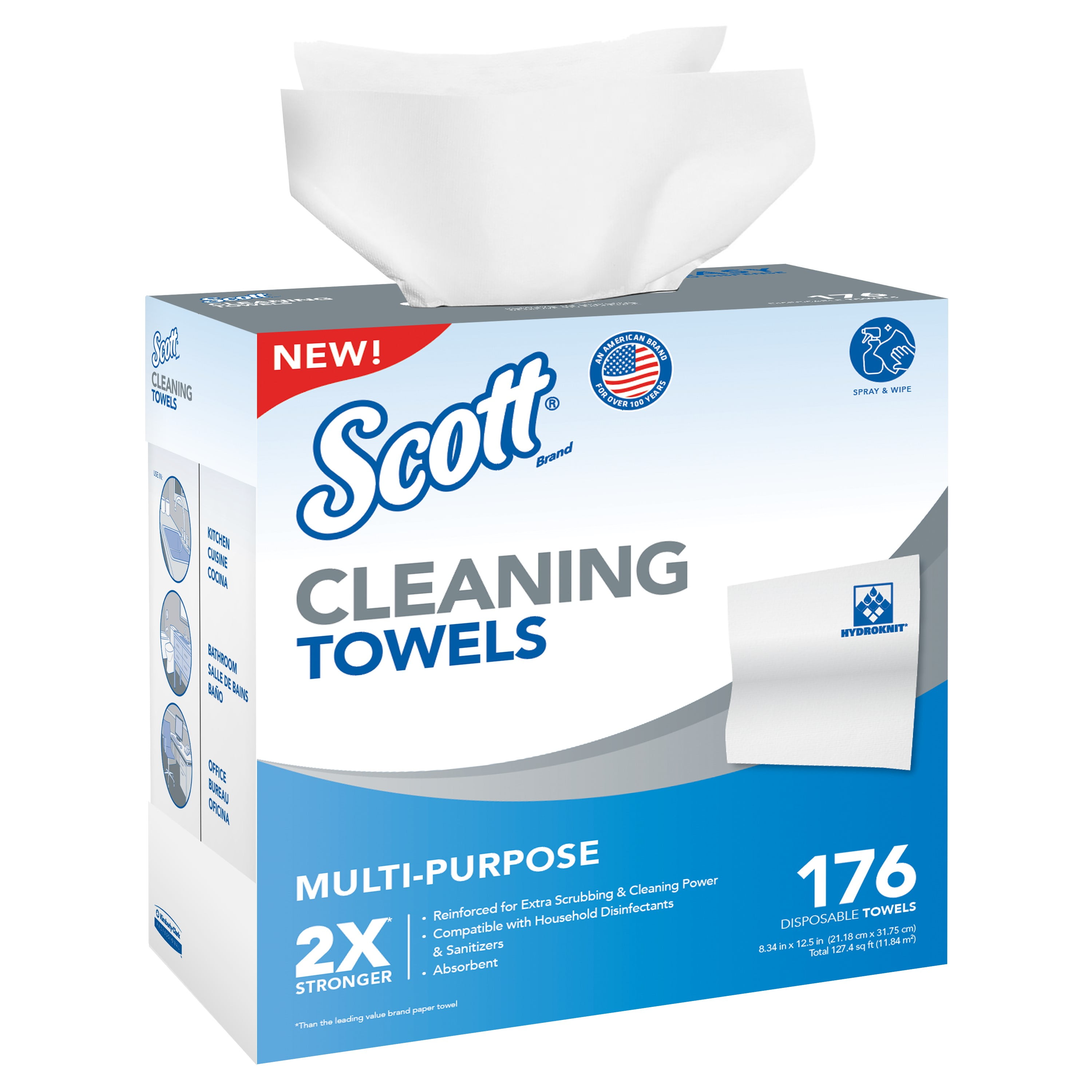 Scott Multi-Purpose Durable & Absorbent Cleaning Towels, 1 Easy ...