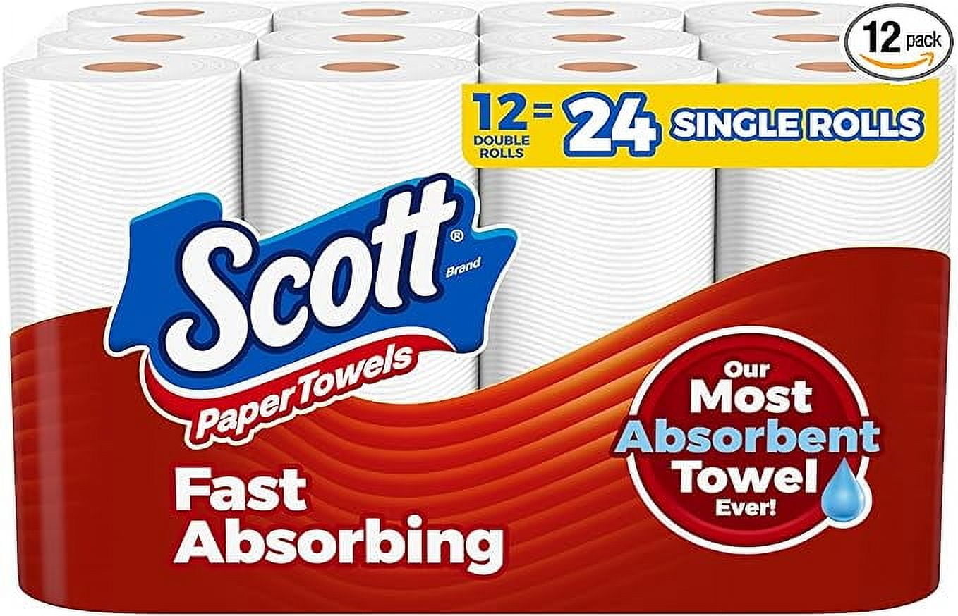 Scott Paper Towels, Choose-A-Sheet, 12 Double Rolls, 100 Sheets per ...
