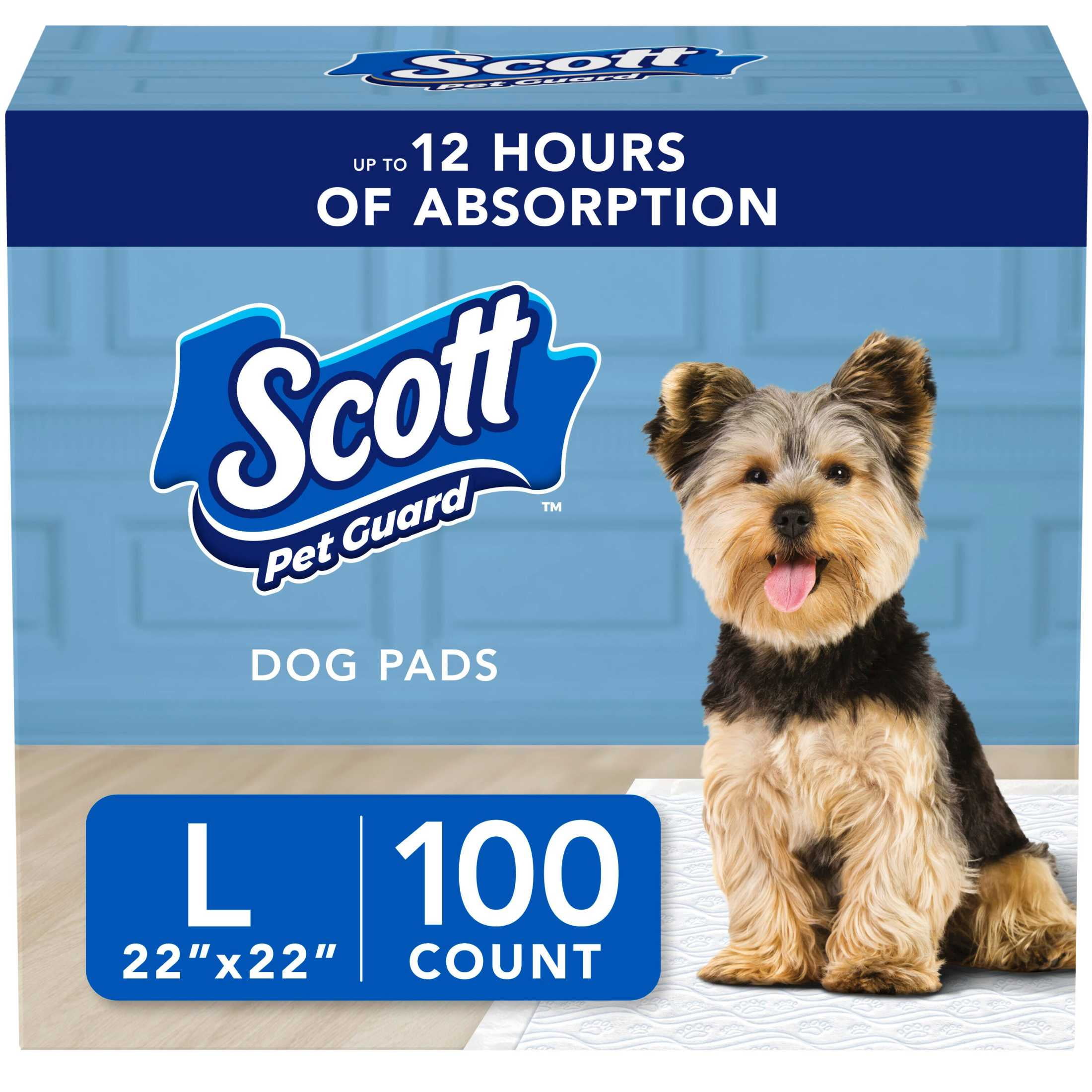Scott Pet Guard Dog Pads - Dog Training Pee Pads for Puppies, Medium ...