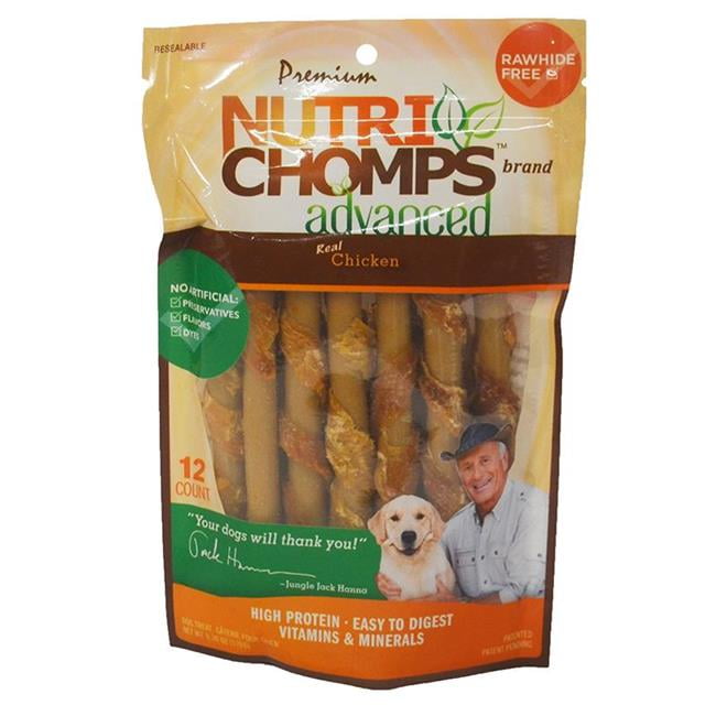 Scott Pet Products Nutri Chomps Advanced Mini Twists Chicken Flavor Dog ...