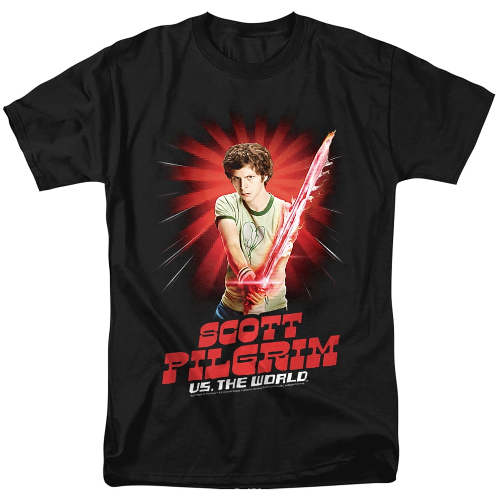 Scott Pilgrim Super Sword Unisex Adult T Shirt (2X-Large) Black ...