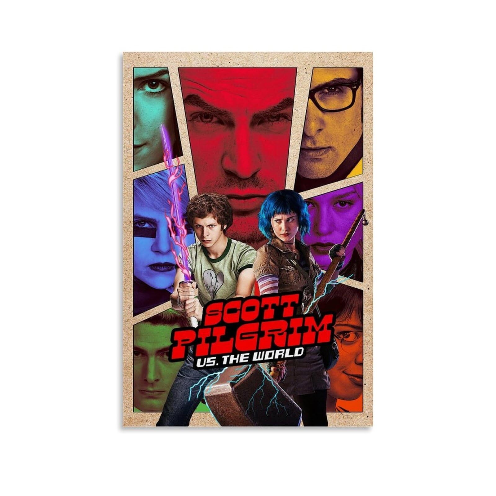 Scott Pilgrim Vs. The World Poster Movie Vintage Posters Canvas Art ...