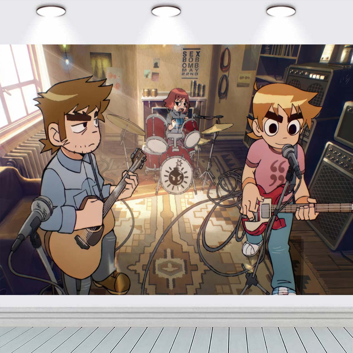 Scott Pilgrim vs. The World school Backdrop Background Banner Taspestry ...