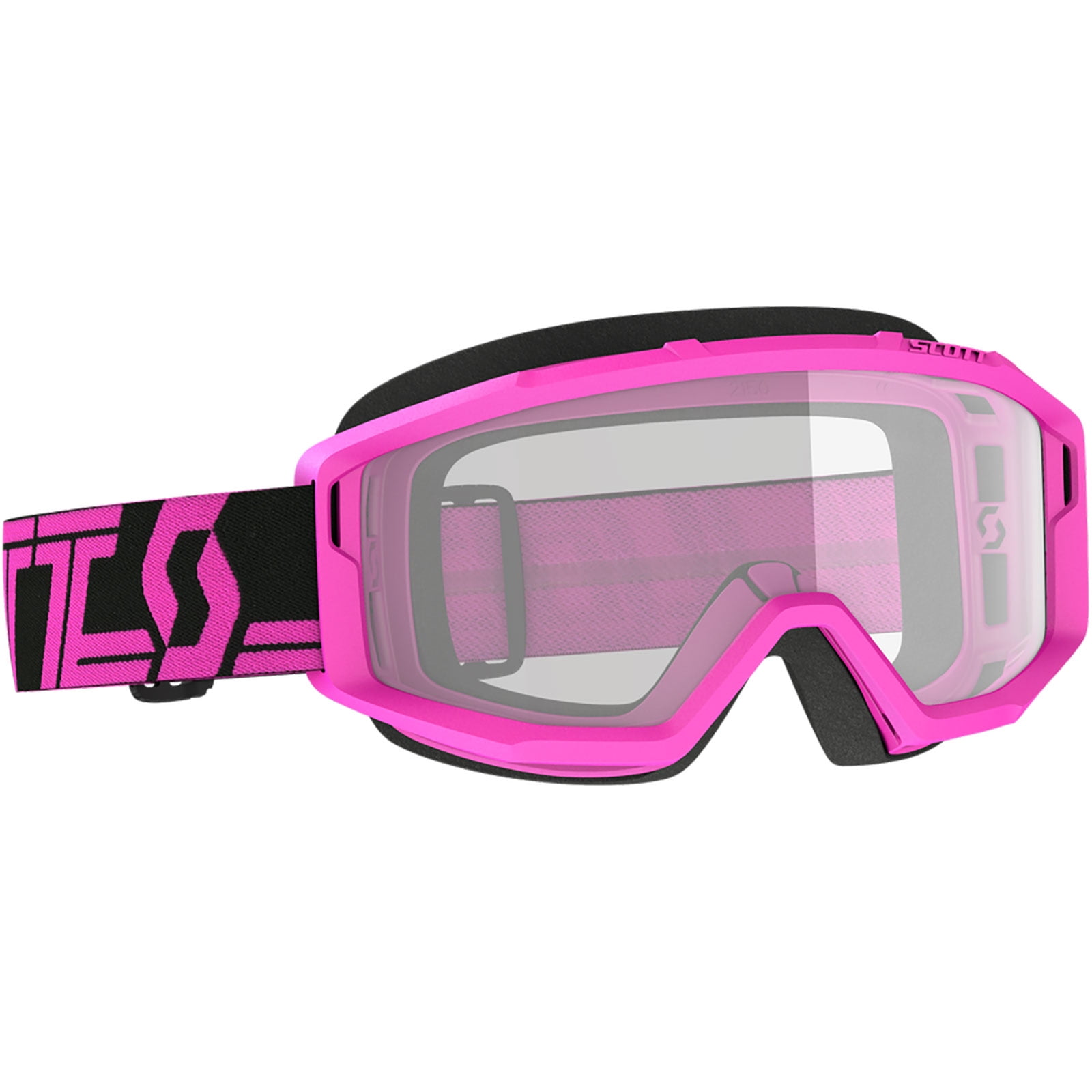 Scott Primal Goggles (One Size Fits Most, Pink/Black / Clear Lens ...