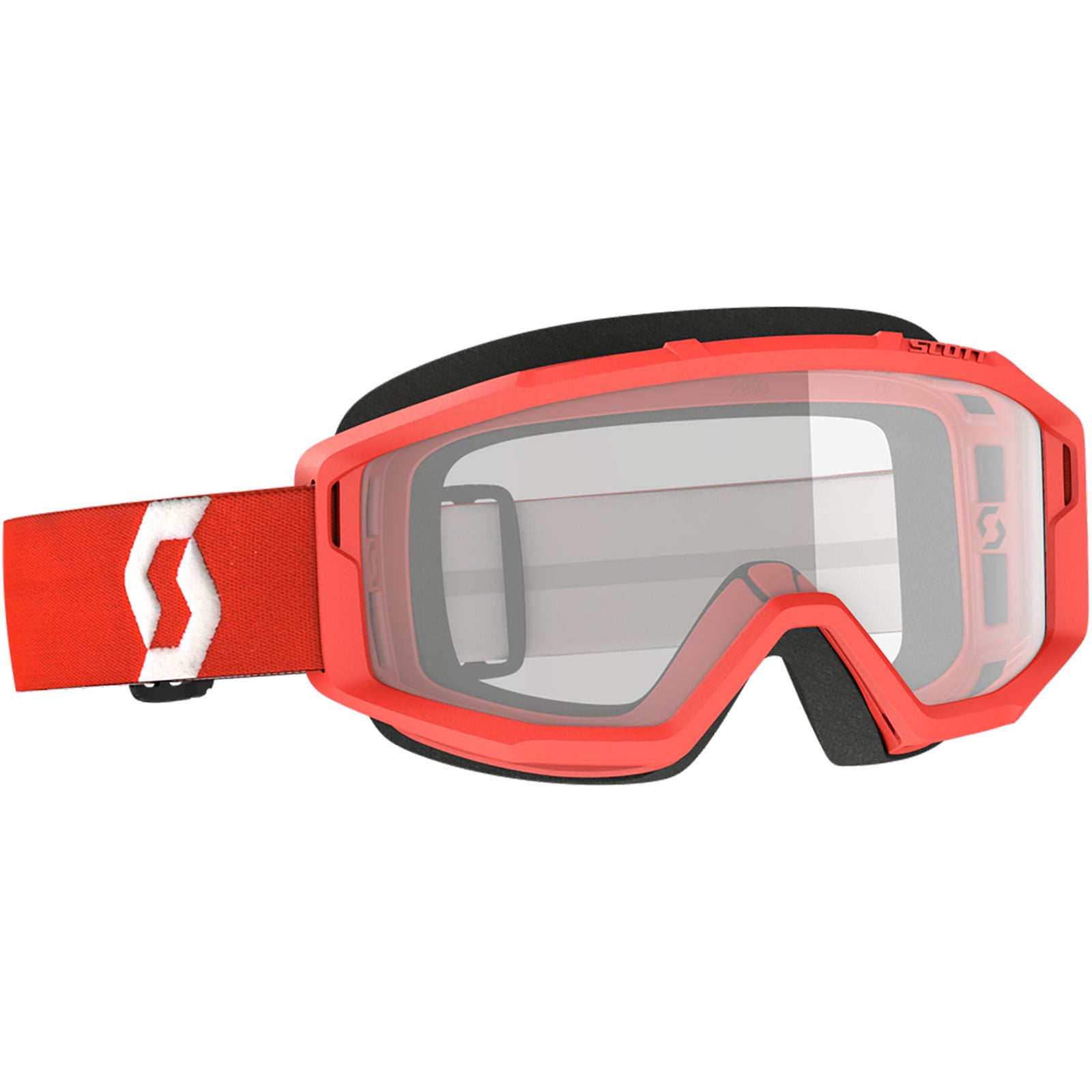 Scott Primal Clear MX Offroad Goggles Red w/Clear Lens - Walmart.com