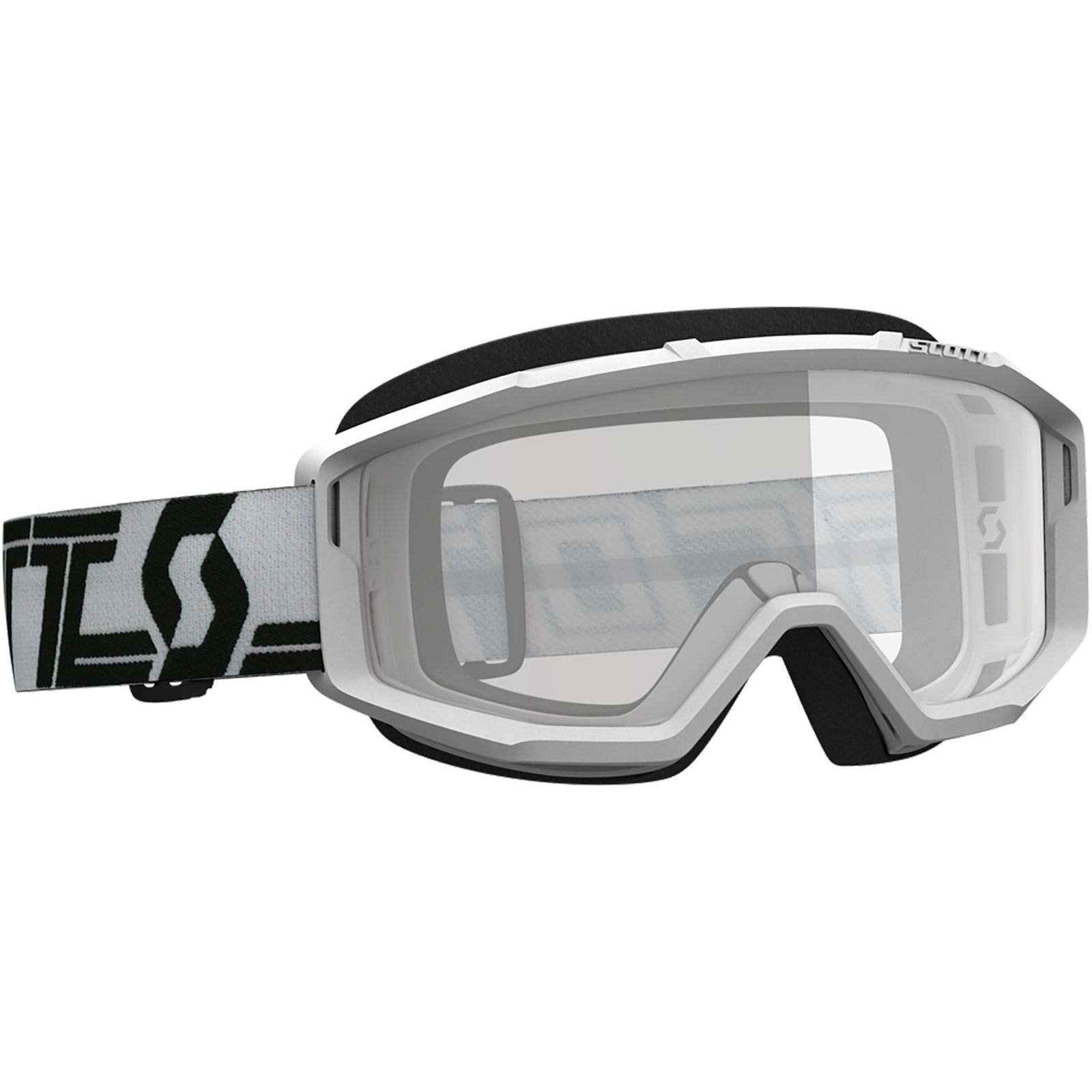 Scott Primal Goggles (One Size Fits Most, White/Black / Clear Lens ...
