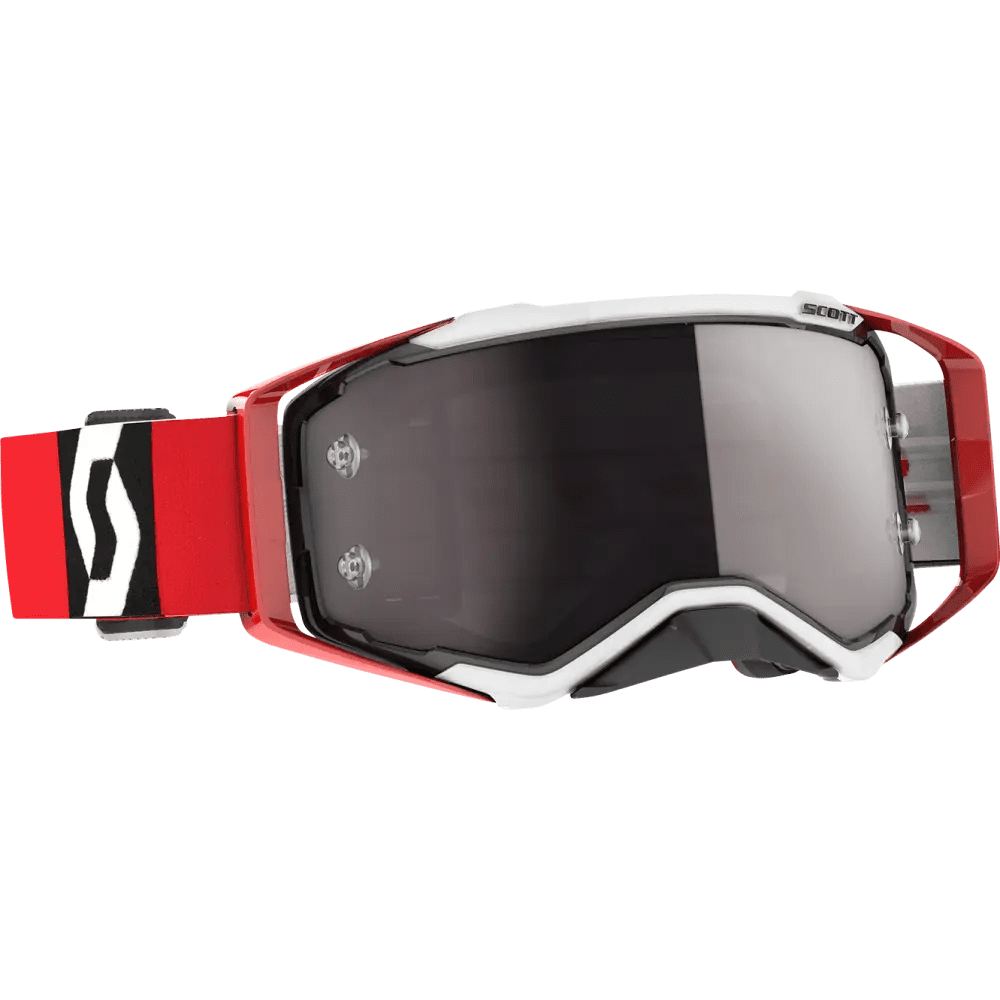 Scott Prospect MX Offroad Goggles Red/Black w/Silver Chrome Lens ...