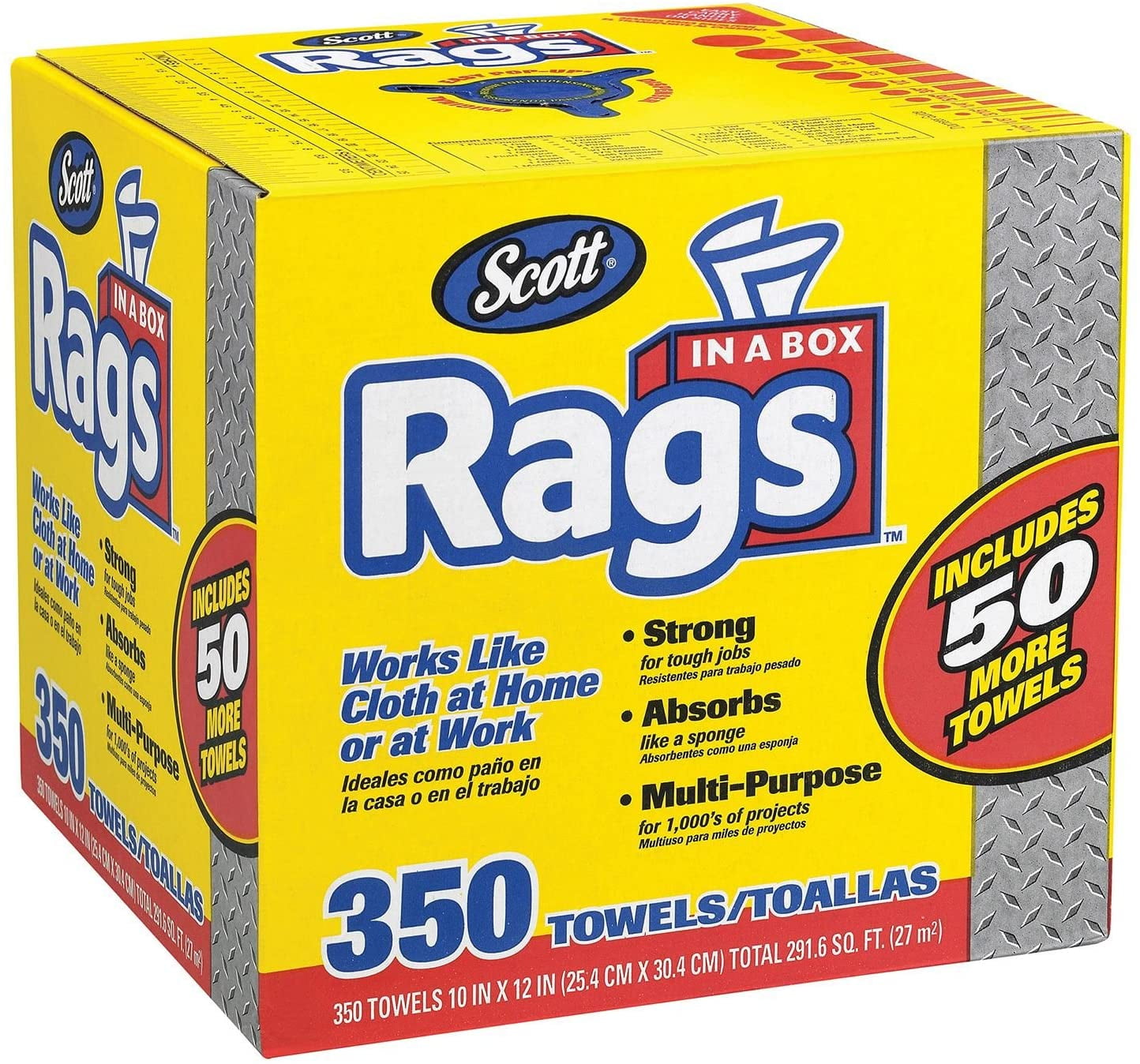 Scott Rags In A Box - 350 Count (4 Pack) - Walmart.com