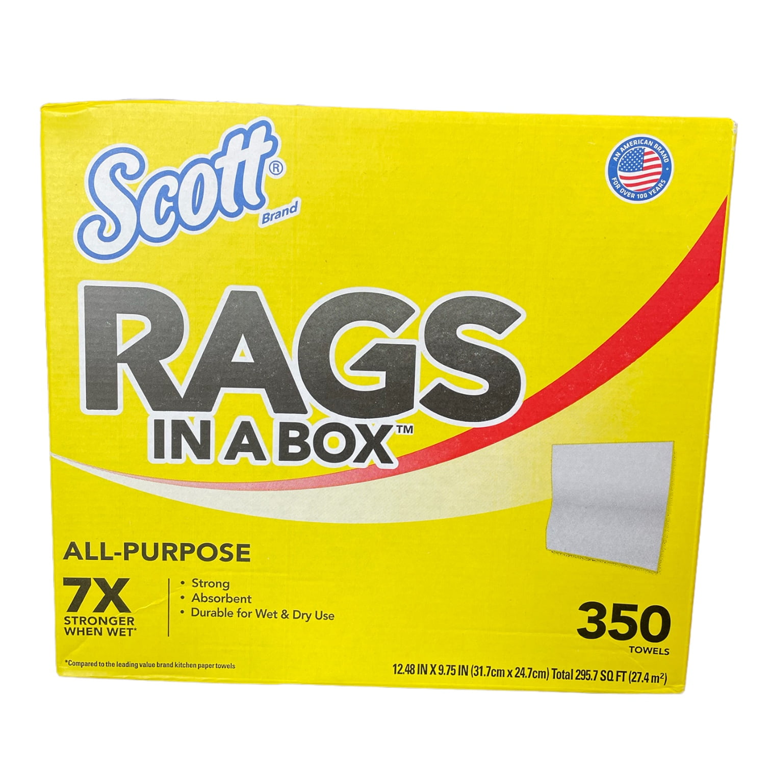 Scott Multi-Purpose Cleaning Towels, Painter's Shop Rags in a Box, 350 ...