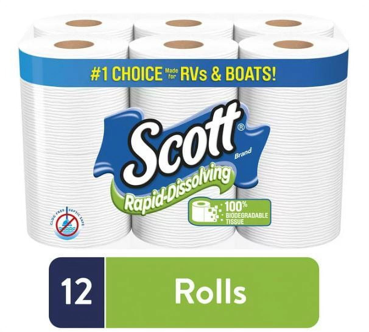 Scott Rapid-Dissolving Toilet Paper, 12 Regular Rolls - Walmart.com