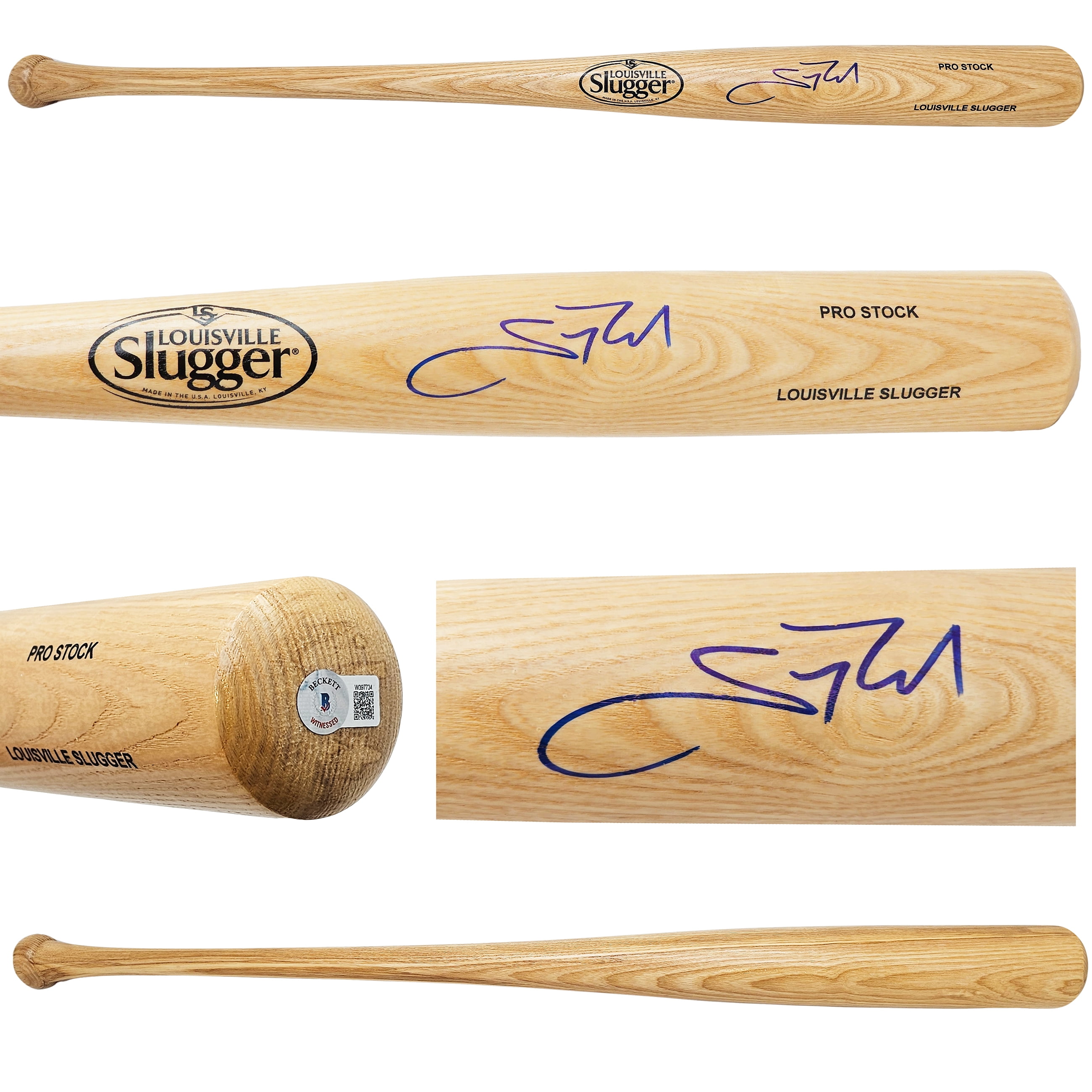 Scott Rolen Autographed Natural Louisville Slugger Pro Stock Bat St ...