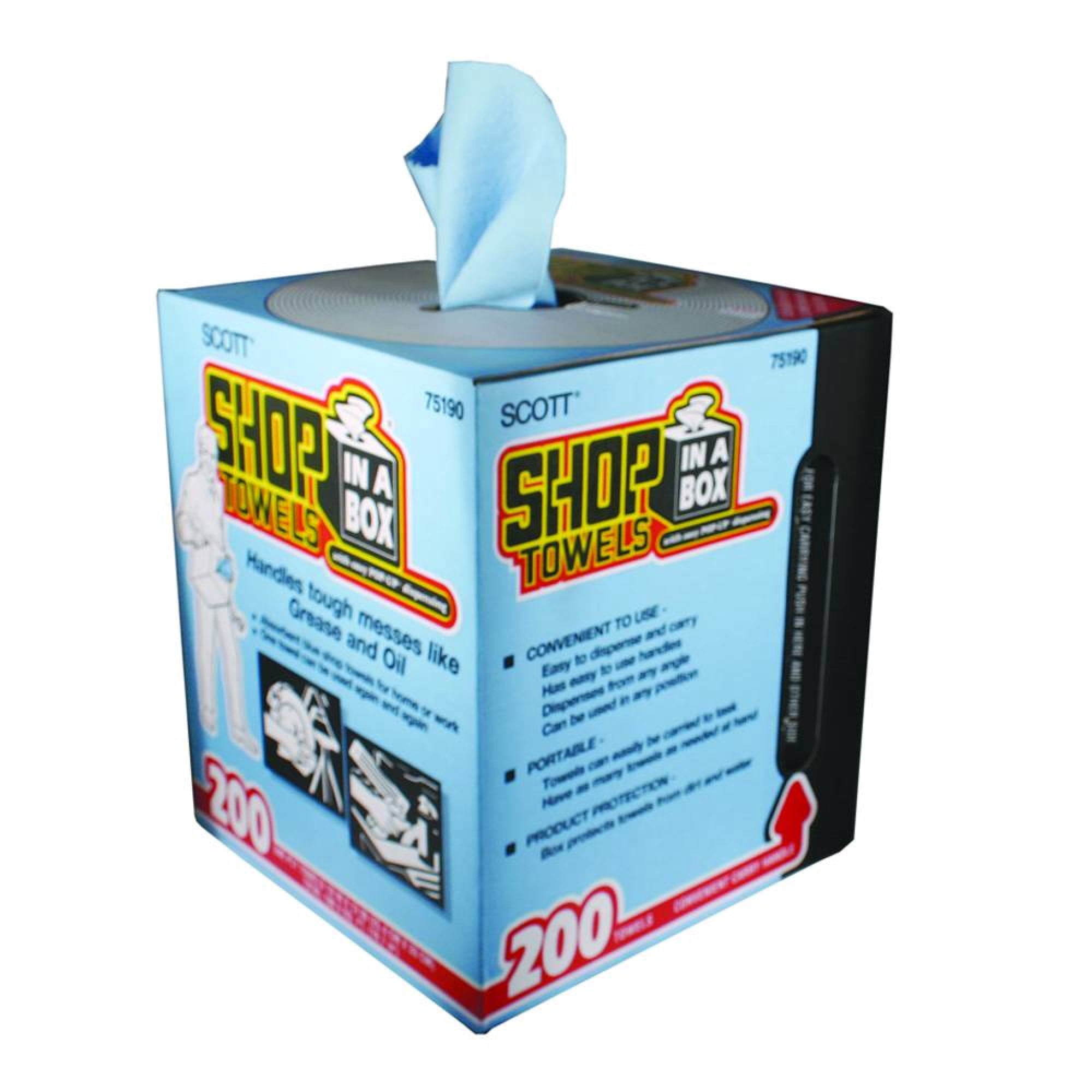 Scott Heavy Duty Paper Shop Towels, Automotive Mechanic Use, 200 Count ...