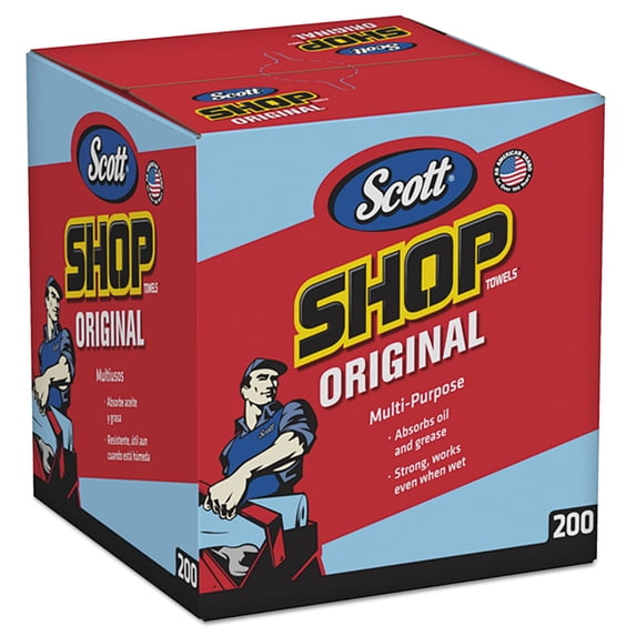 Scott Heavy Duty Paper Shop Towels, Automotive Mechanic Use, 200 Count ...