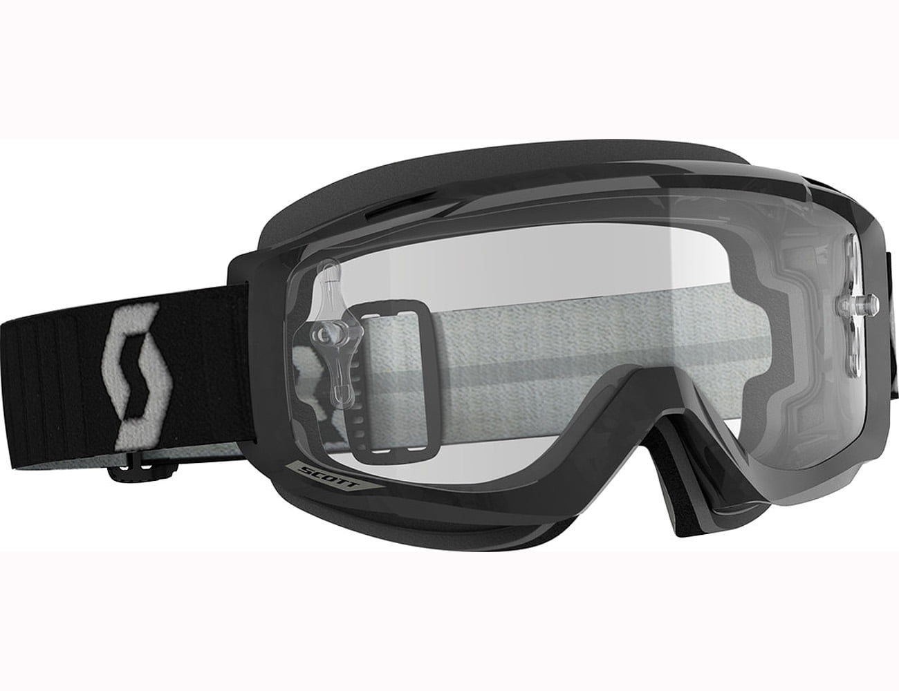 Scott Split OTG MX Offroad Goggles Black/Gray/Clear Lens - Walmart.com