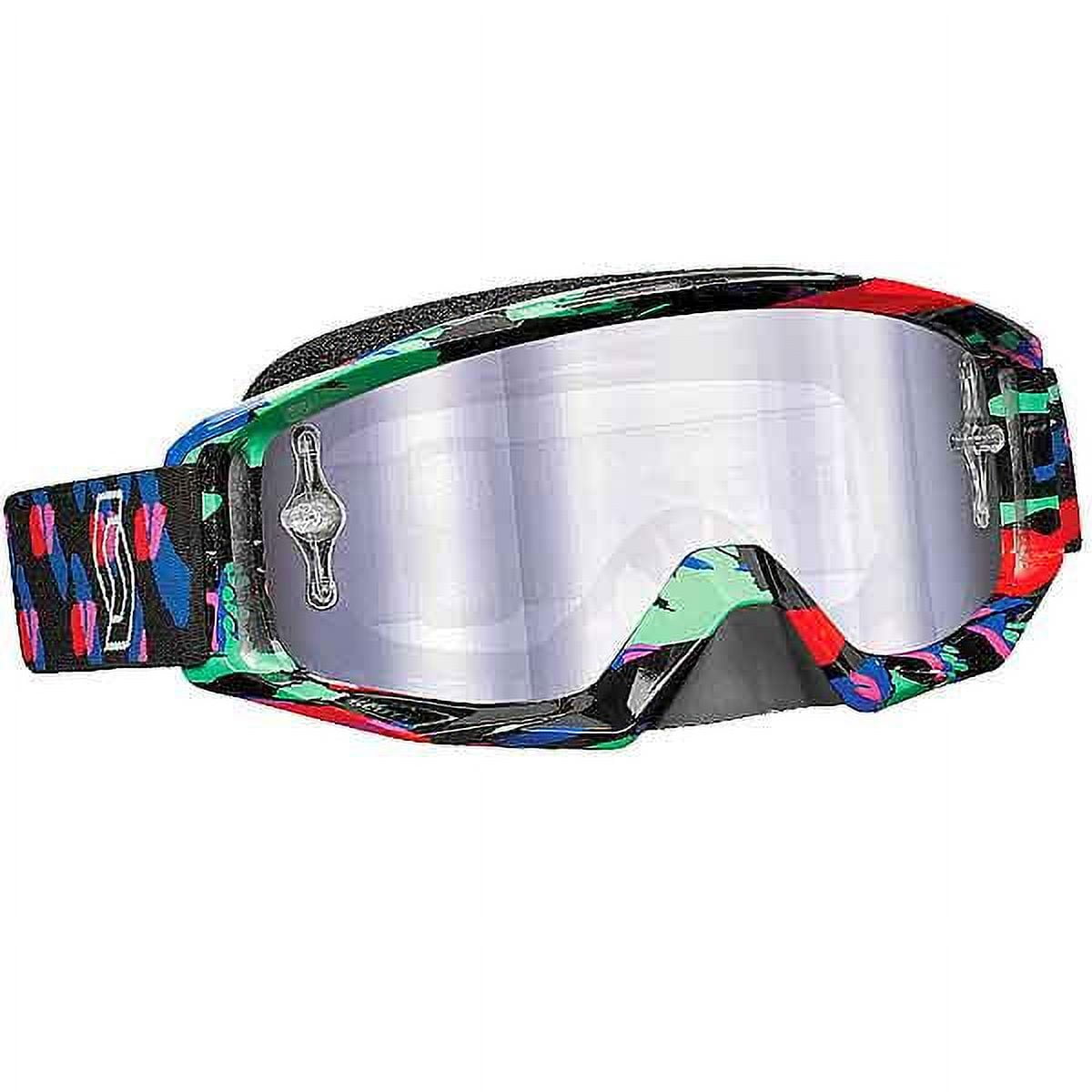 Scott Tyrant MX/Offroad Goggles Plasma Black/Chrome Lens - Walmart.com