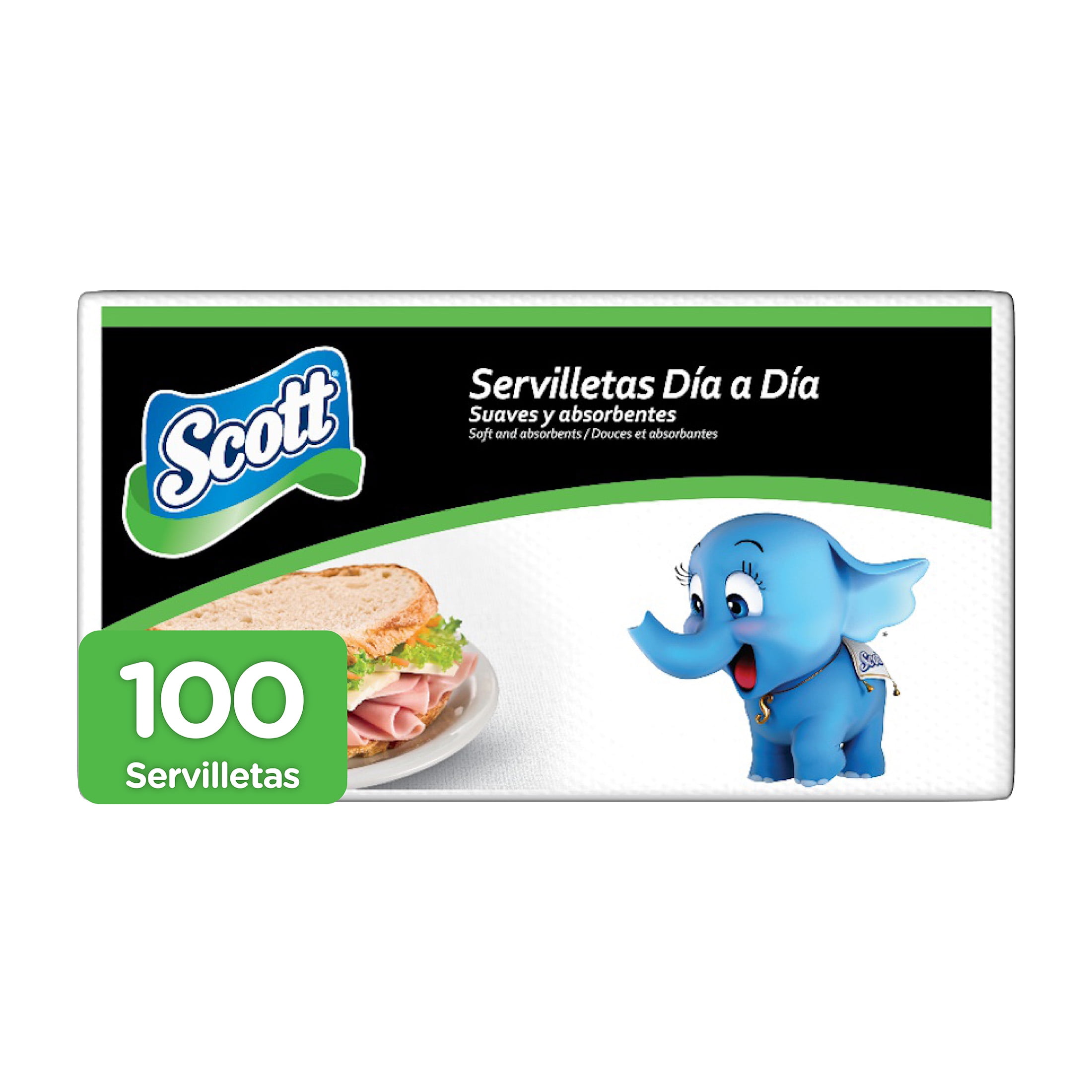 Scott White Squared Paper Napkins 100 Sheets - Walmart.com