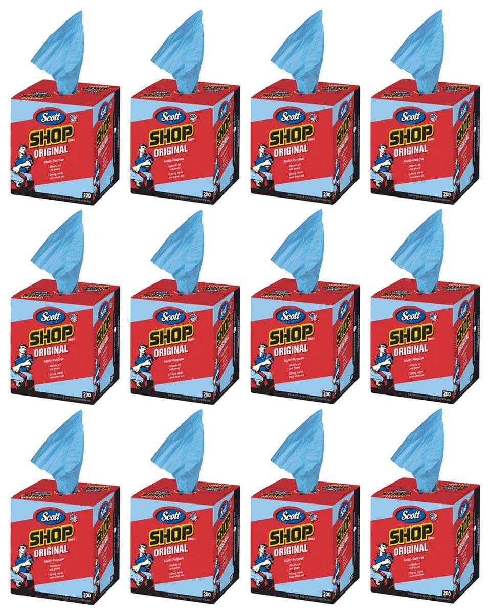Scott Shop Towels Ddx - Disposable Blue Cleaning Cloths - 12 Box of 200 ...