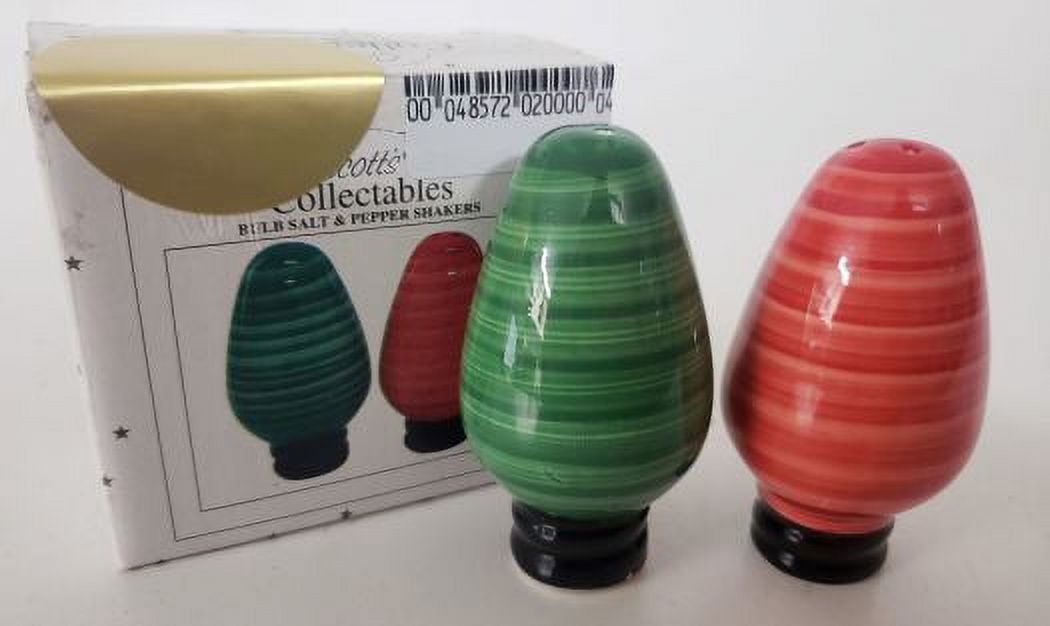 Scott's Collectables Christmas Light Bulb Porcelain Salt & Pepper ...