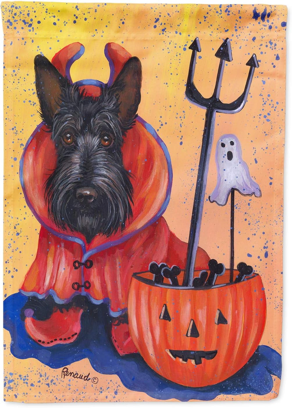 Scottie Boo Hoo Halloween Garden Flag Mailbox Flag Decorative Yard Flag ...