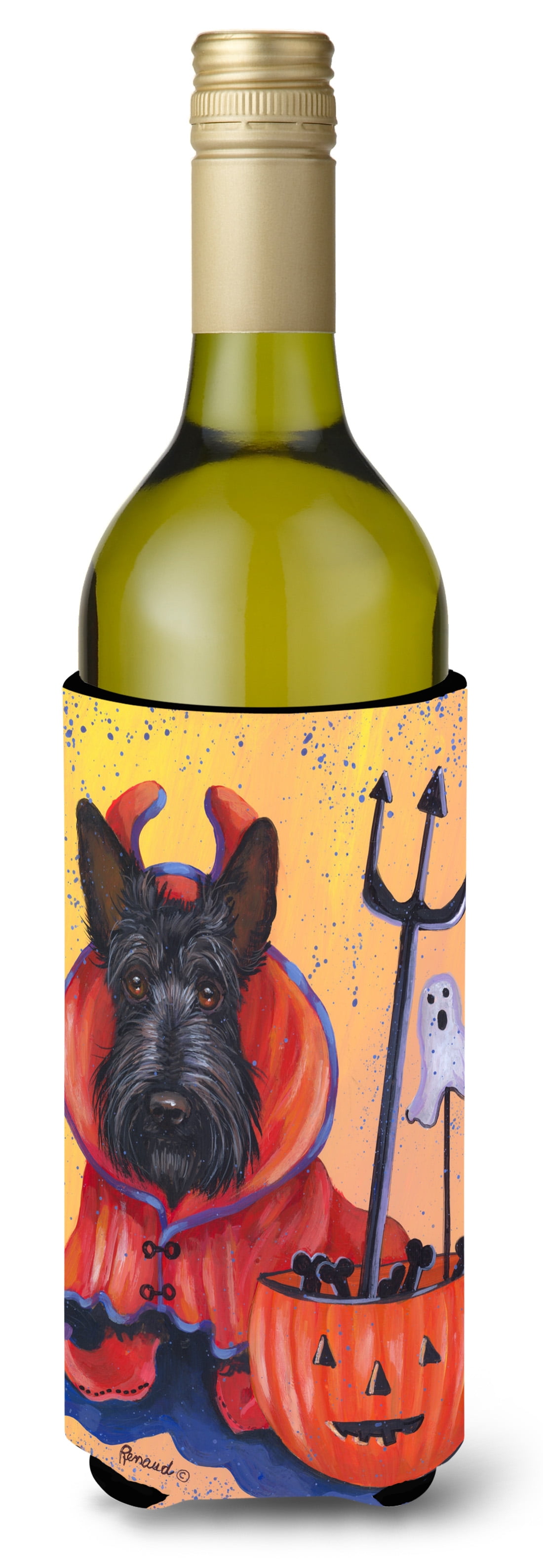 Carolines Treasures PPP3171LITERK 24 oz Scottie Boo Hoo Halloween Wine ...