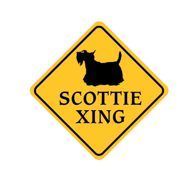 Scottie Dog Crossing Sign - Scottish terrier sign - Cute Scottie Décor ...