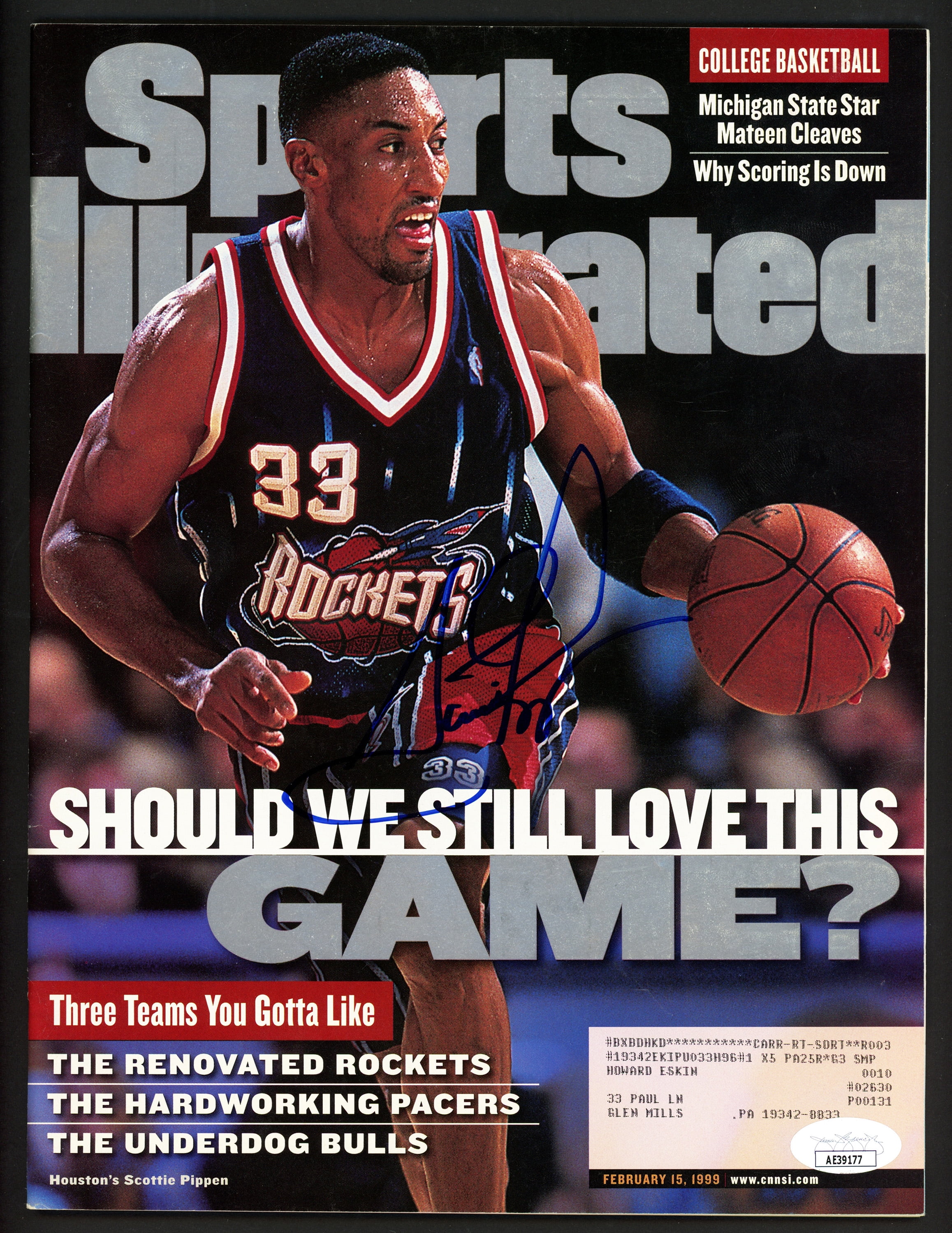 Scottie Pippen Autographed Sports Illustrated Sports Illustrated ...