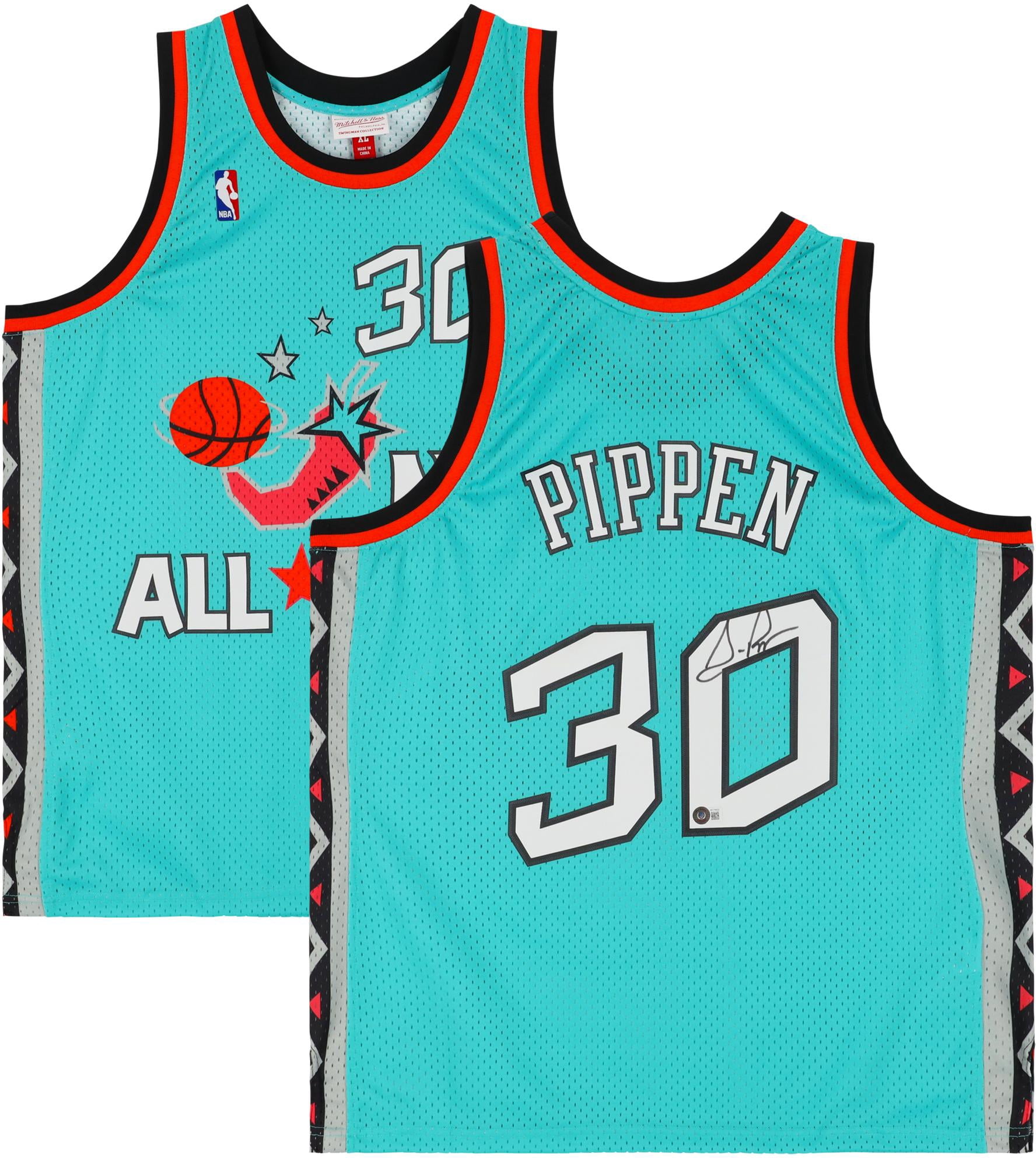 Scottie Pippen Chicago Bulls Autographed Teal 1996-1997 Michell & Ness ...
