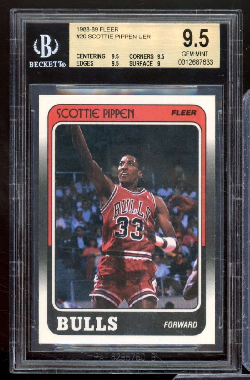 Scottie Pippen Rookie Card 1988-89 Fleer #20 BGS 9.5 - Walmart.com