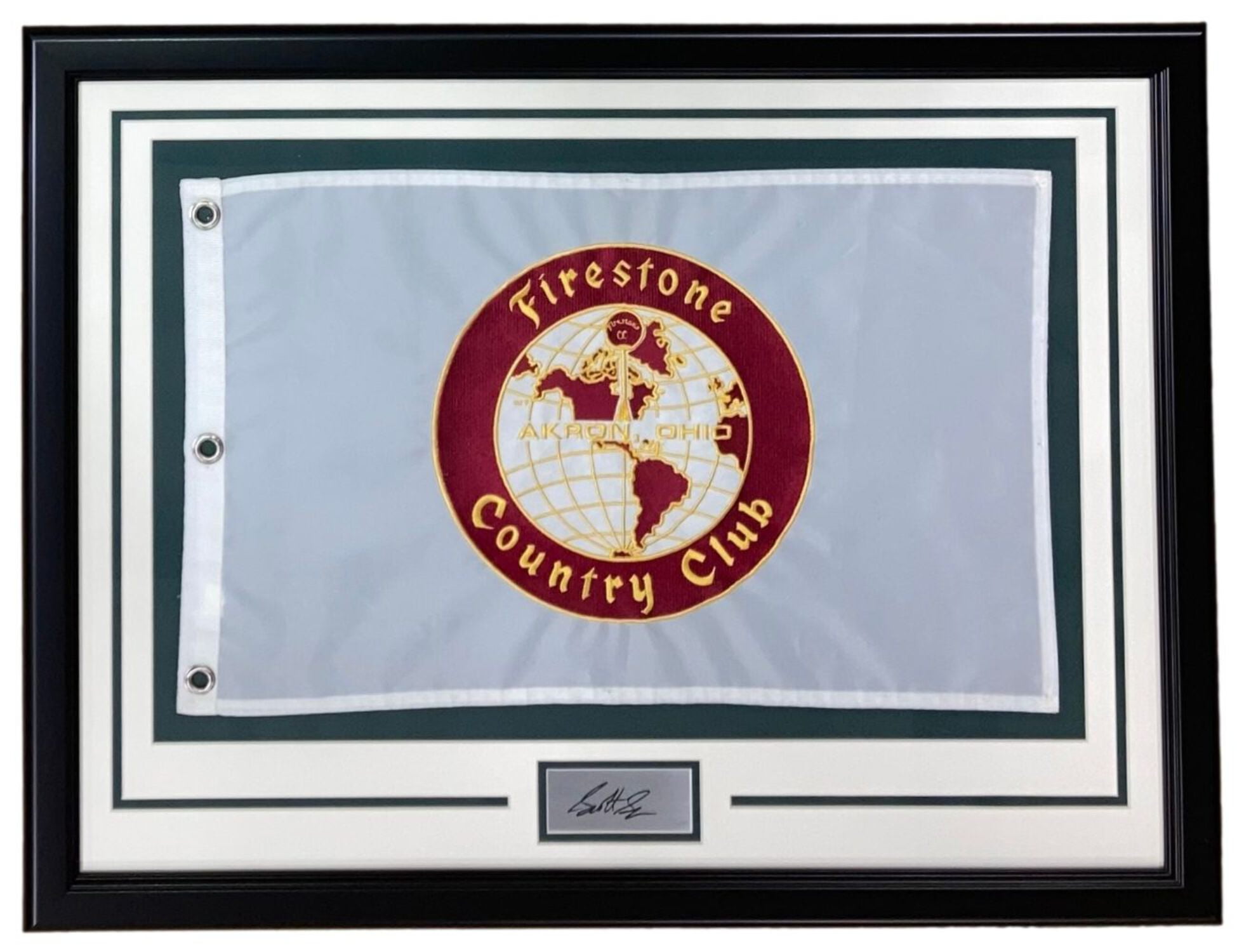 Scottie Scheffler Framed Bridgestone Country Club Flag w/ Laser ...