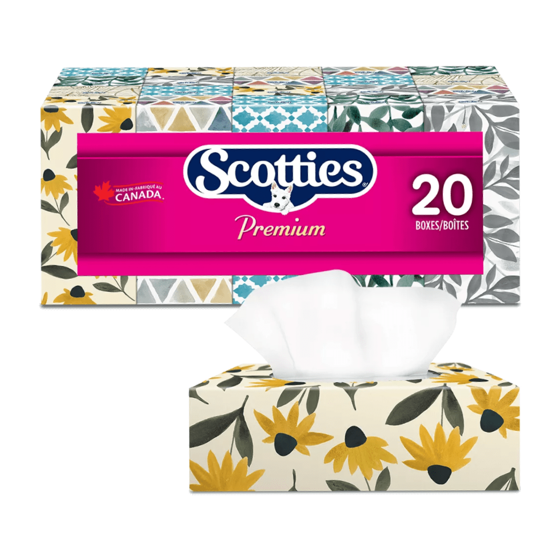 Scotties Facial Tissue, 2-ply, 126 sheets per box - 20 Pack - Walmart.com
