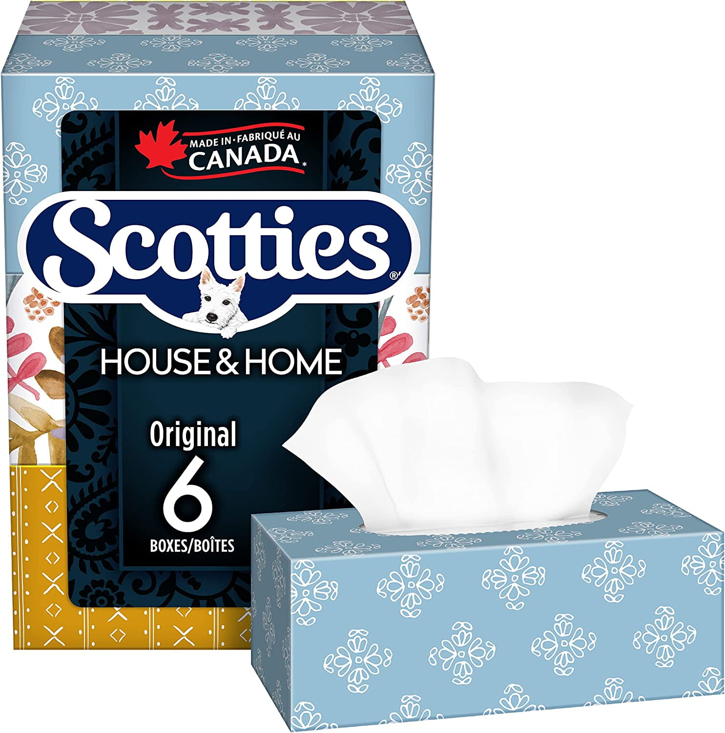 Scotties Facial Tissue, 2-ply, 126 sheets per box - 6 Pack (Canadian ...
