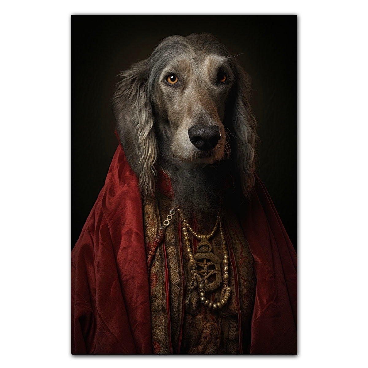 Scottish Deerhound Pets Portrait Painting of Dog Renaissance Style on ...