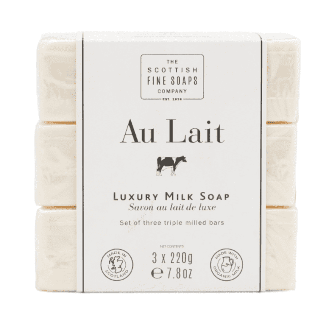 Scottish Fine Soaps Au Lait Milk Soaps 3 Bars of 7.8oz Each - Triple ...
