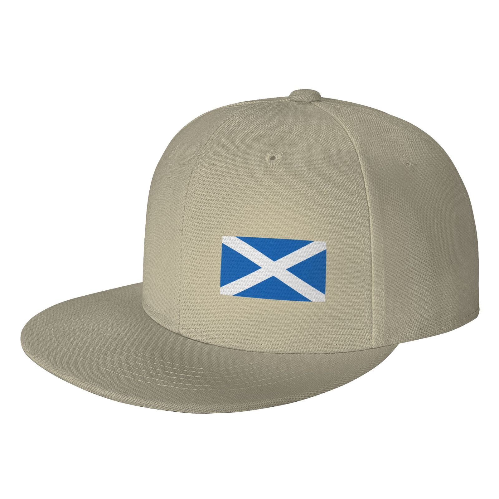 Scottish Flag Flat Bill Hats for Men Snapback Skull Skateboard Hats ...