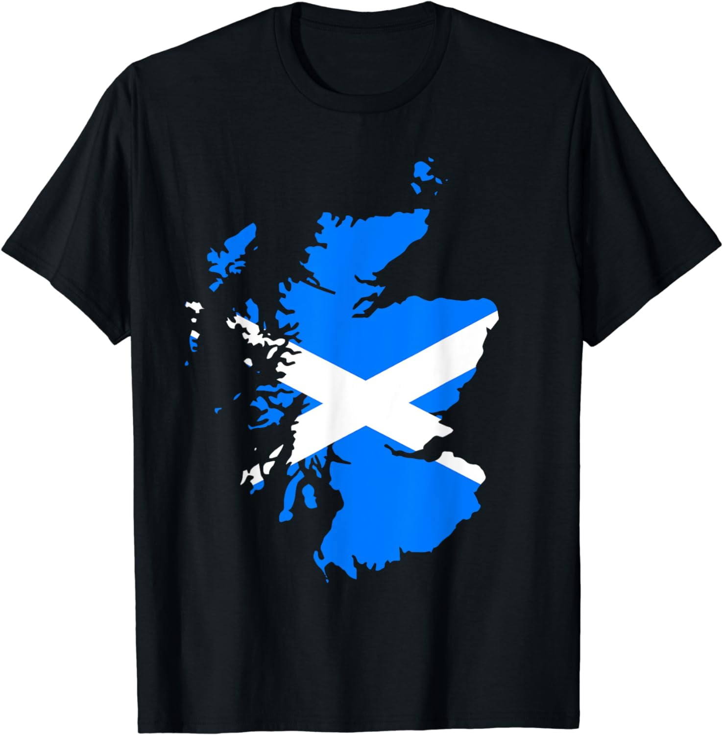 Scottish Flag Map Saltire T-Shirt - Walmart.com
