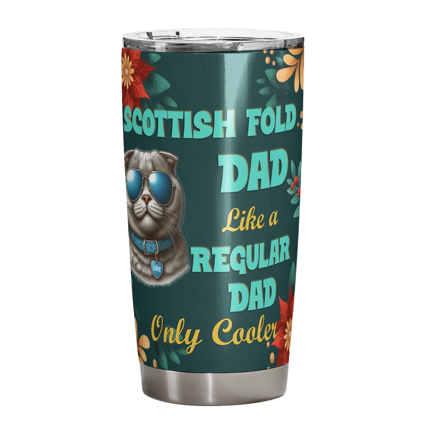 Scottish Fold Dad Like a Regular Dad Only Cooler Happy Father's Day ...